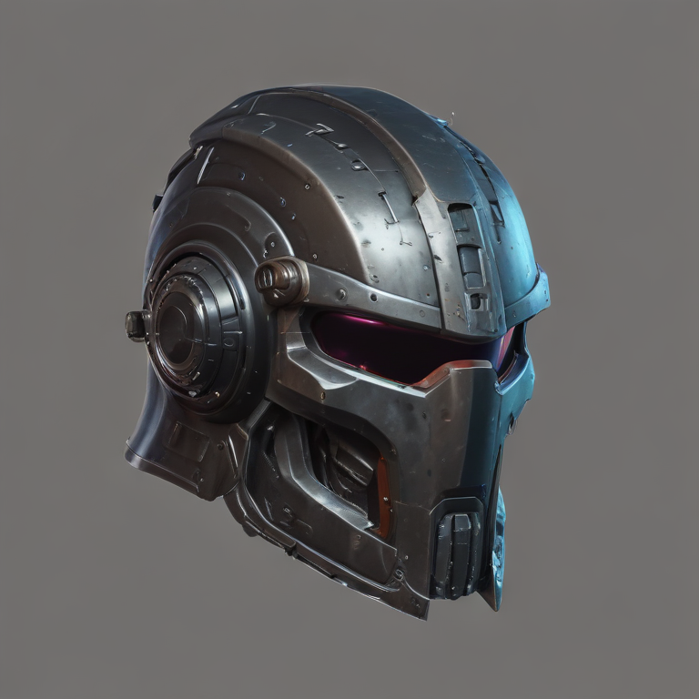 Cyberpunk Styled knight helmet Logo with no background