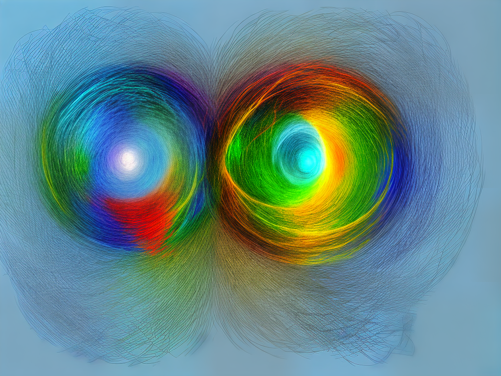 an abstract artwork depicting the fusion of nature, mathematics, and ...