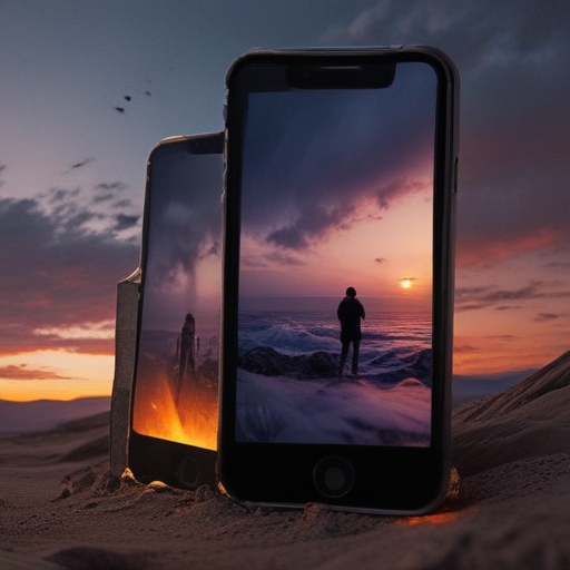 Reflections of Nature: A Sunset View Captured on a Smartphone