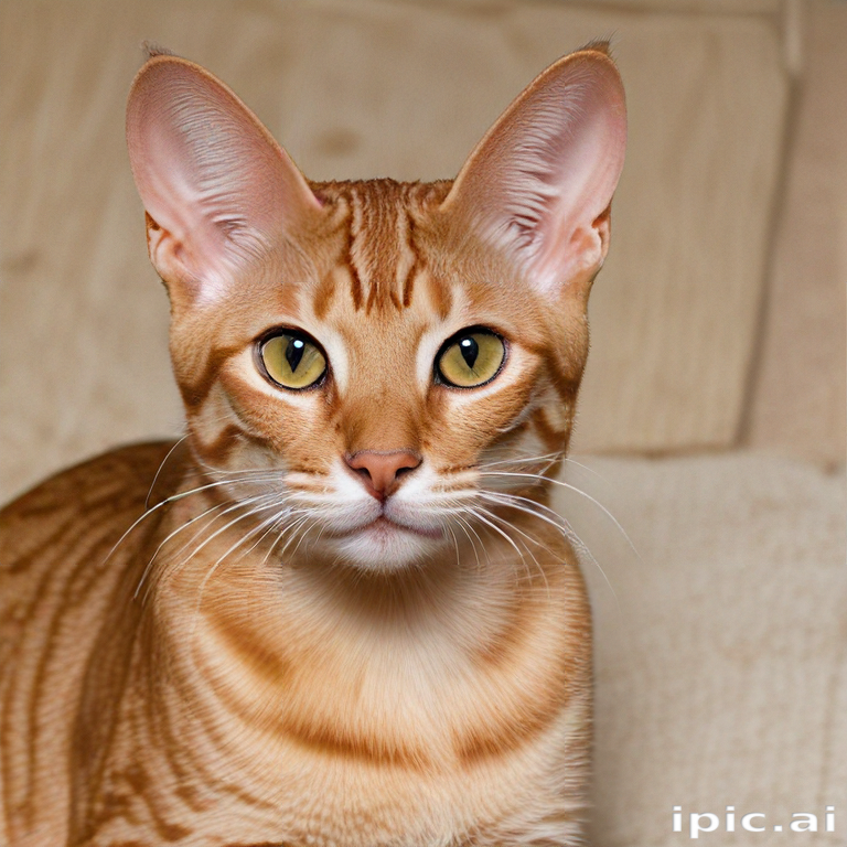 Close-Up Portrait of a Striking Ginger Cat with Expressive Eyes