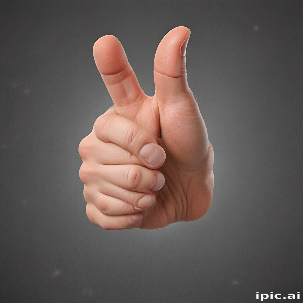 Creative Representation of a Hand Gesture with a Unique Artistic Twist