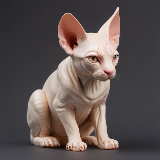 sand colored sphynx statue from an isometric angle