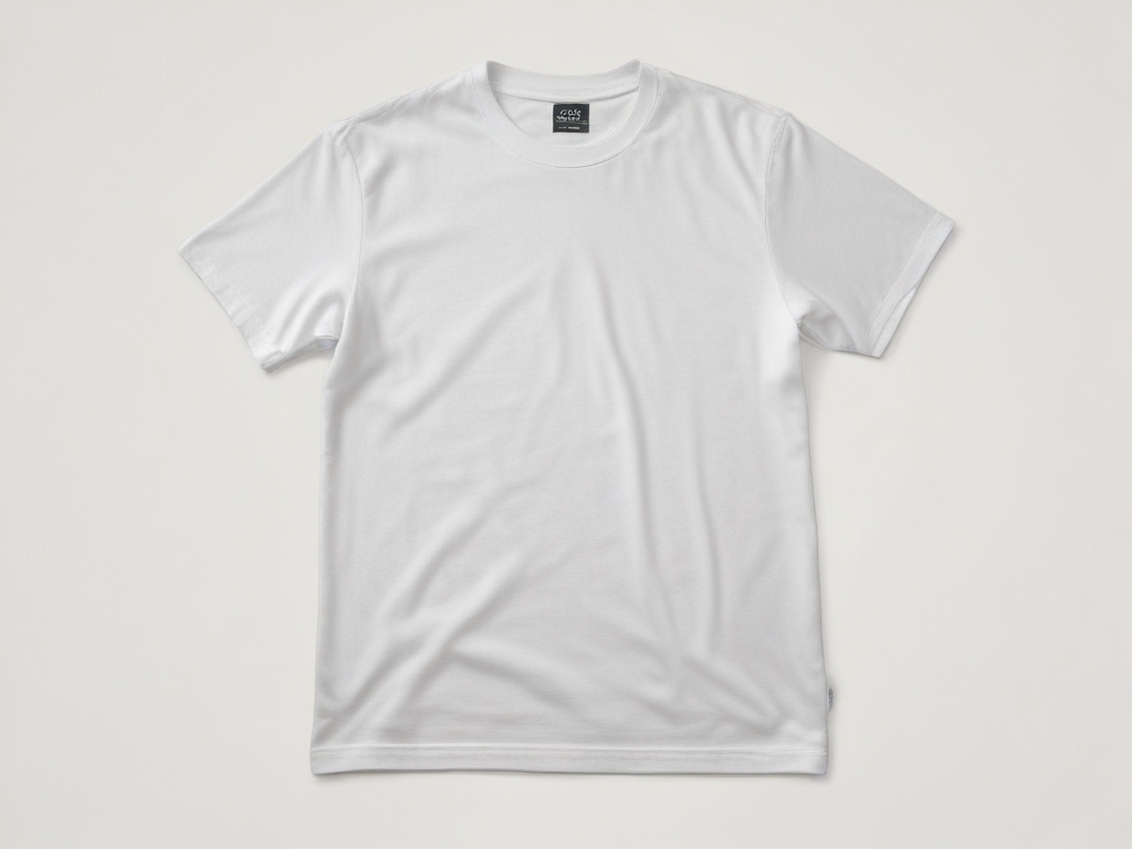 Plain White T-Shirt on a Neutral Background for Casual Everyday Wear