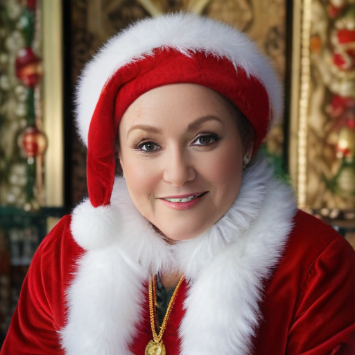 Free Ai Image Generator Patricia Heaton in a Santa outfit