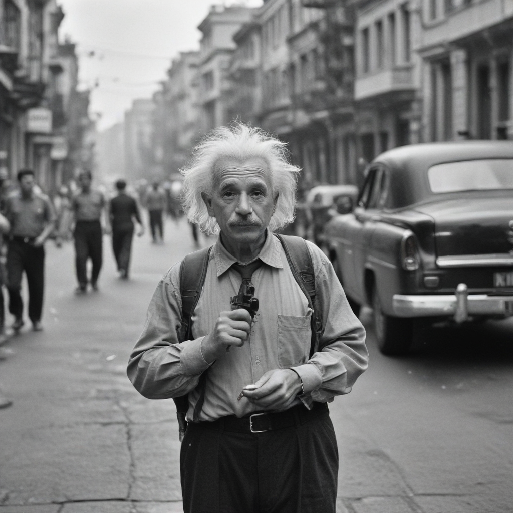 vietnam war Saigon Albert Einstein middle of the street gun in hand tet ...