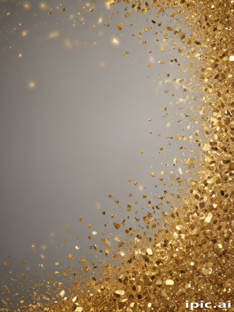 Sparkling Gold Glitter Cascading Elegantly Against a Soft Neutral ...