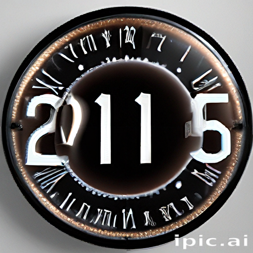 Artistic Representation of a Clock Face with Roman Numerals Displaying Time