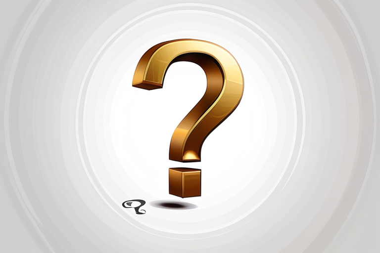 The Intriguing Symbol of Inquiry: A Golden Question Mark Design