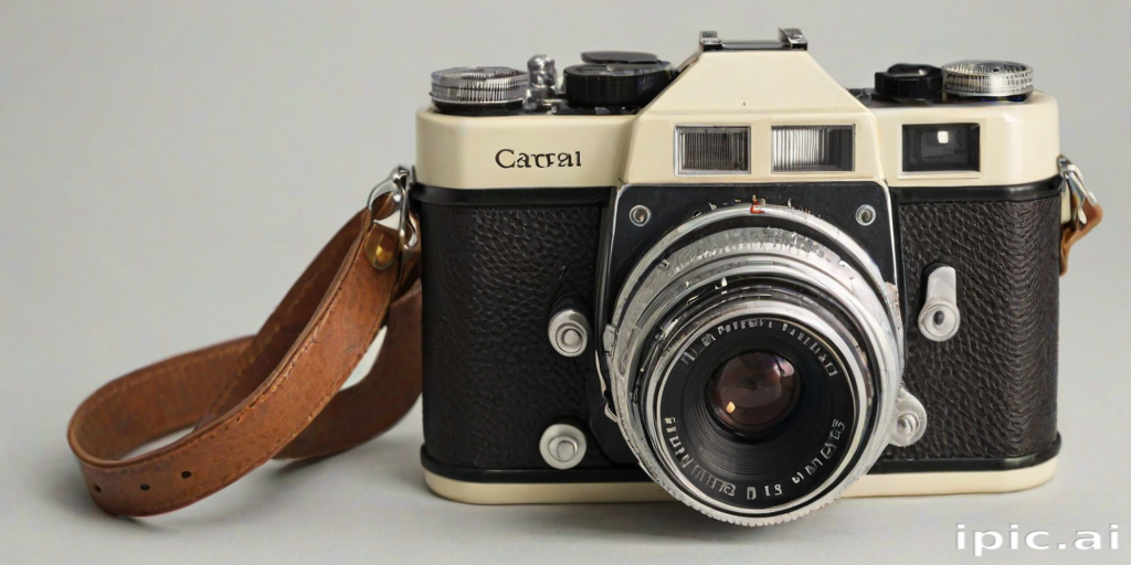 Vintage Camera with Classic Design and Leather Strap for Photography ...