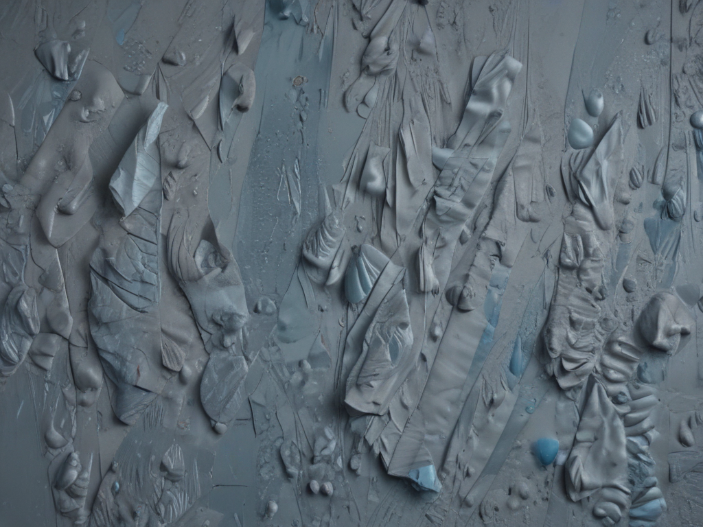 Abstract Composition of Textured Blue and Grey Surface with Unique ...