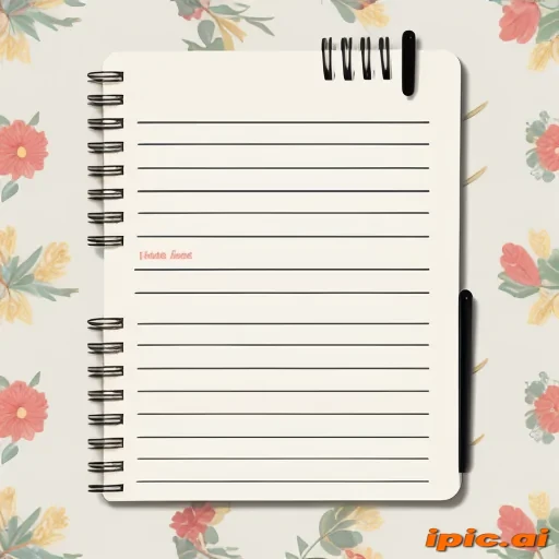Elegant Floral-Themed Notebook with Lined Pages for Creative Writing
