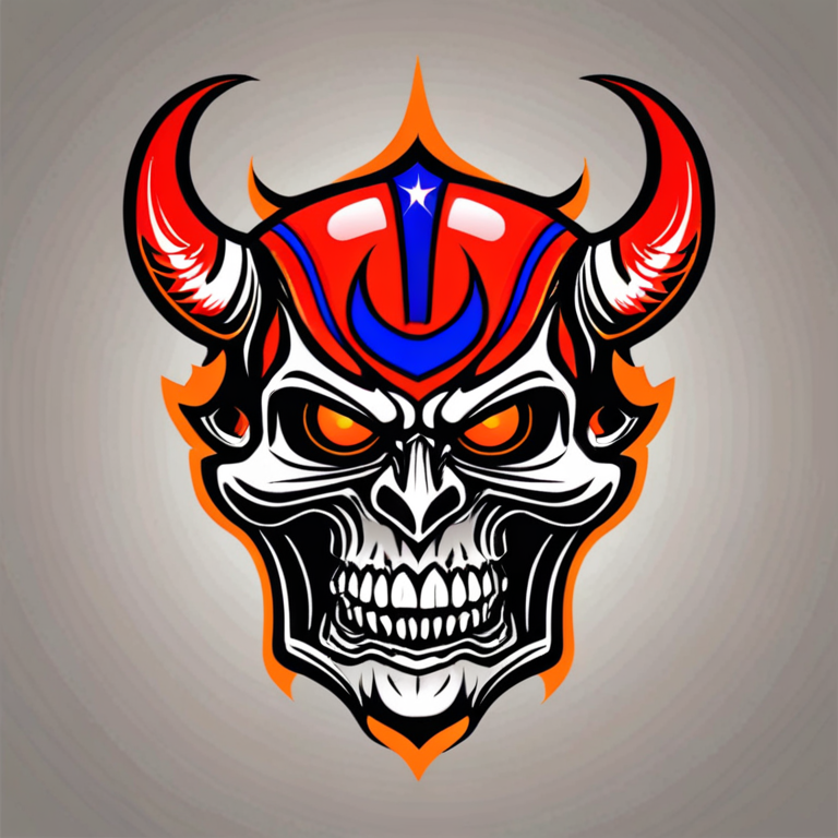 logo for american football team named the demons