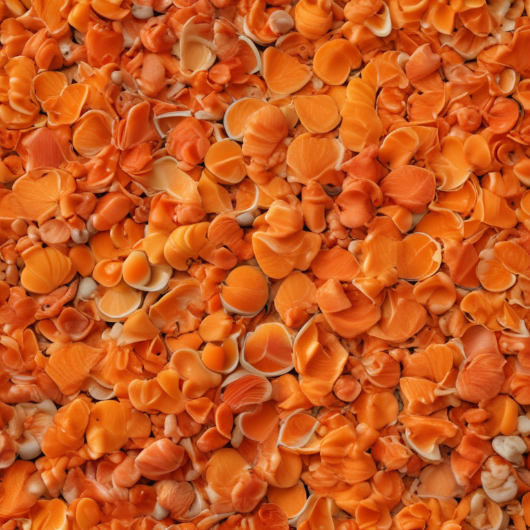 A Vibrant Collection of Orange Shells and Petals Displaying Nature's ...