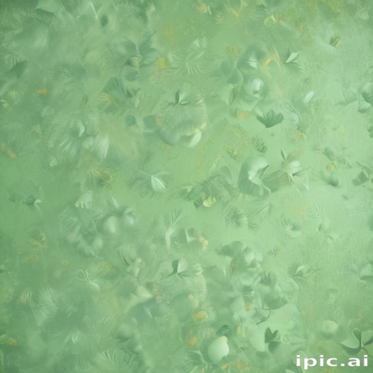 Soft Green Background Filled with Subtle Floral Patterns and Textures
