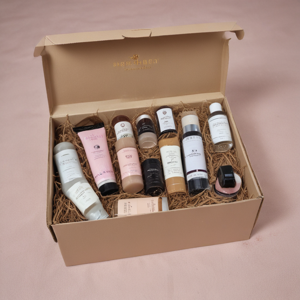 Luxurious Skincare Gift Box Featuring Various High-Quality Beauty Products