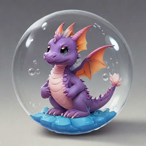 cute bubble dragon