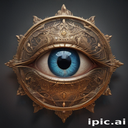 Ornate Eye Design Featuring Intricate Patterns and Vibrant Blue Iris