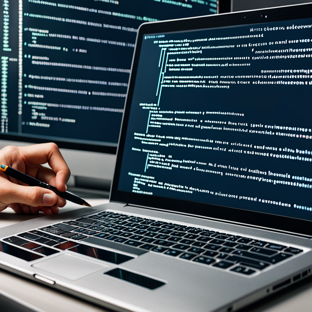 Software develop developing a software in software company.