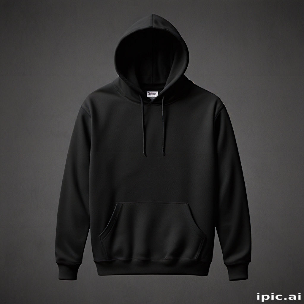 Classic Black Hoodie Design with a Comfortable Fit and Stylish Appeal