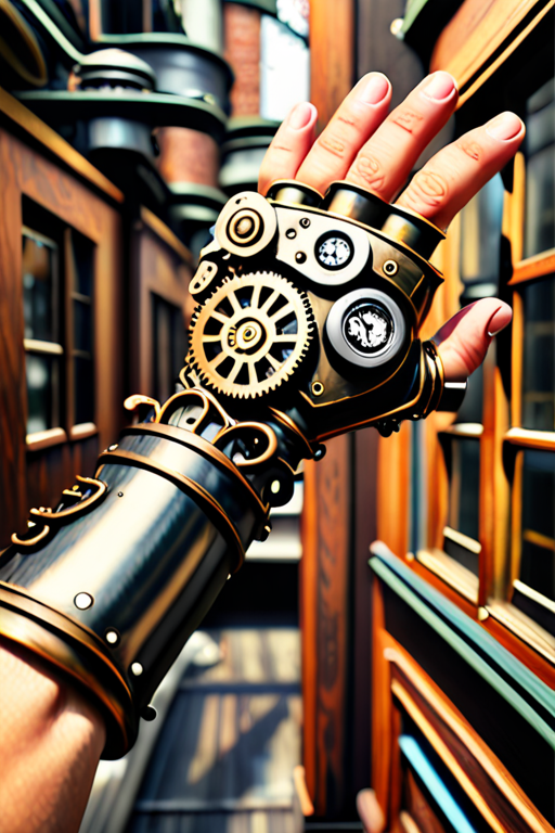 a steampunk arm