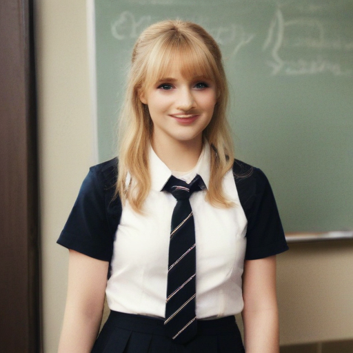 Melissa Rauch in schoolgirl uniform