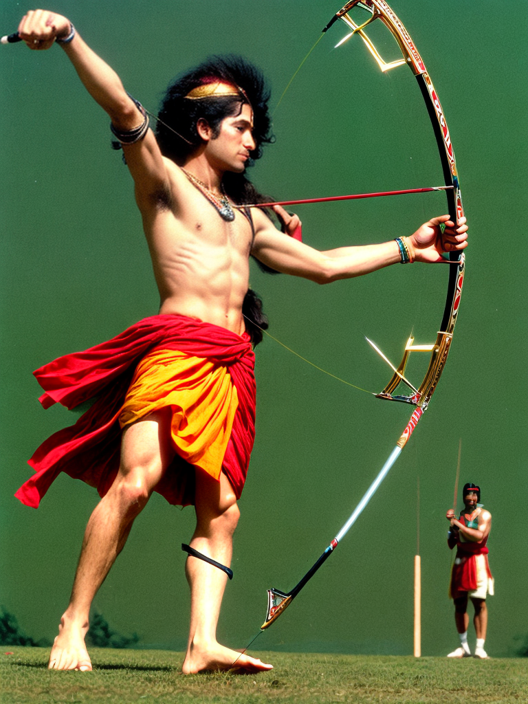 lord rama practasing archery