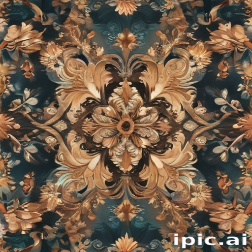Intricate Floral Design with Rich Colors and Elaborate Patterns