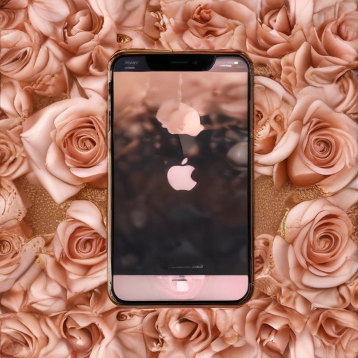 Elegant iPhone Surrounded by Soft Pink Roses Creating a Romantic Atmosphere
