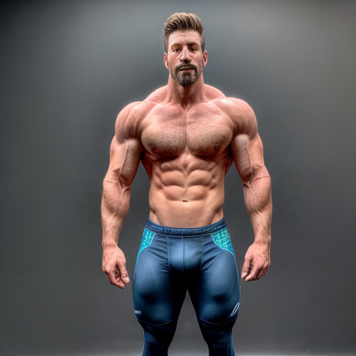 a gym bro with a french mustache