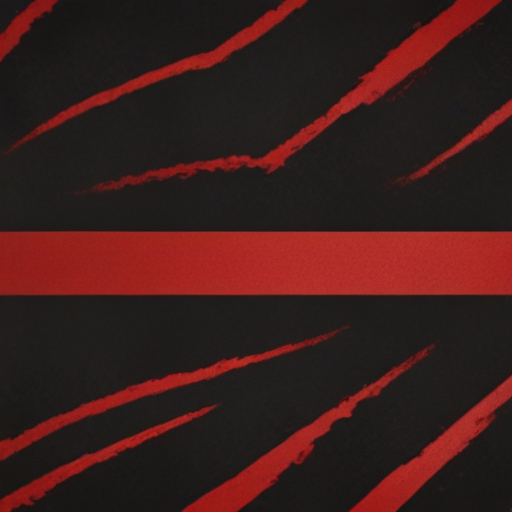 Dynamic Red and Black Design Featuring Bold, Striking Scratch Marks