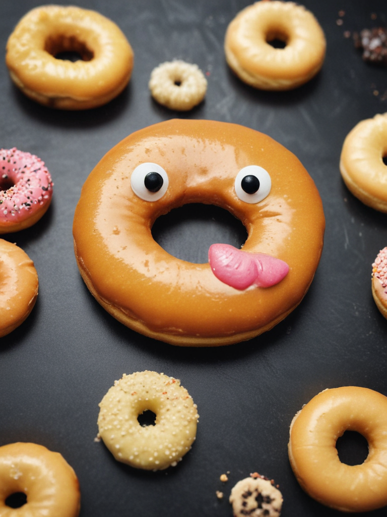 pacman eating donuts