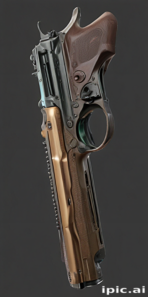 Futuristic Handgun Design Featuring Unique Textures and Color Variations