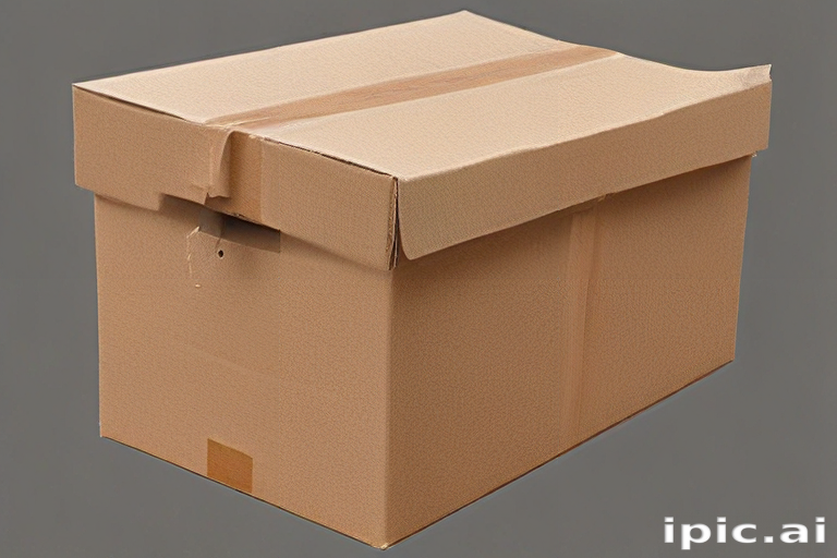 Plain Brown Cardboard Box Ready for Storage or Shipping Items Inside