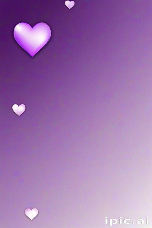 Soft Purple Hearts Floating Against a Gentle Gradient Background Design