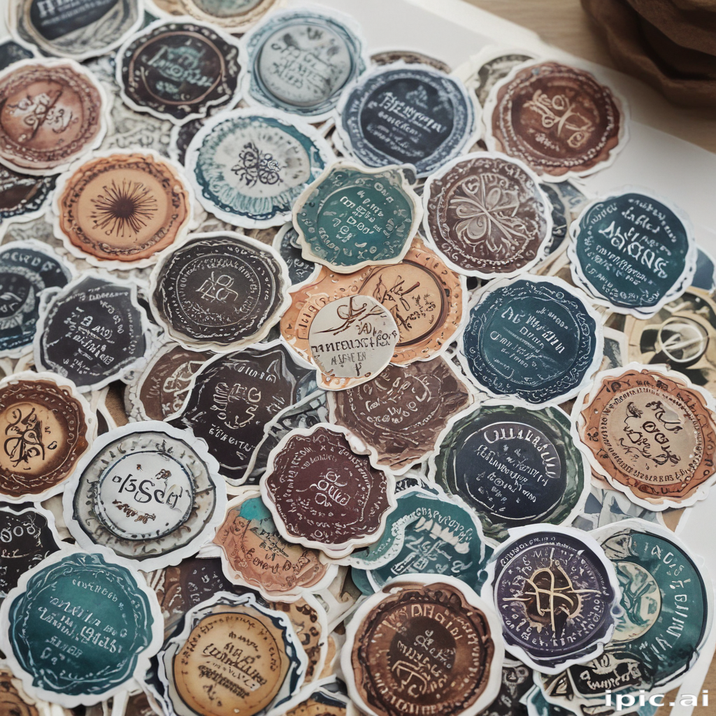 Colorful Collection of Decorative Stickers Featuring Inspirational ...