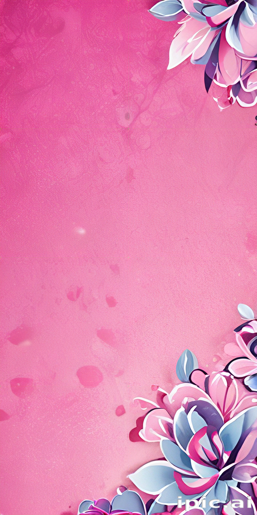 Vibrant Pink Floral Background with Delicate Flowers in Soft Pastel Shades
