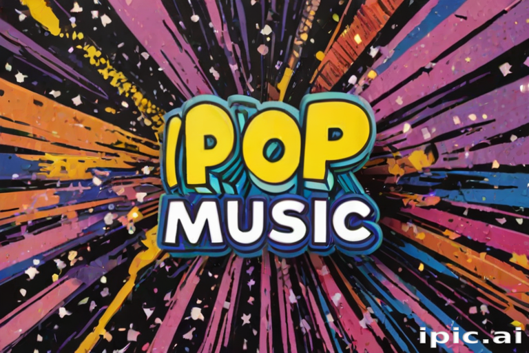 Vibrant and Colorful Design Celebrating the Excitement of Pop Music
