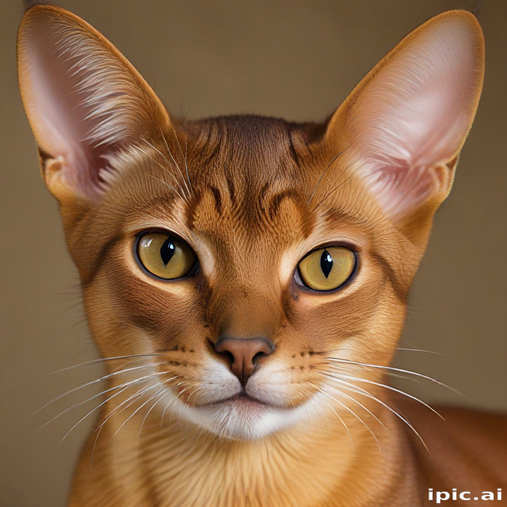 A Majestic Portrait of a Beautiful Cinnamon-Colored Cat with Striking ...