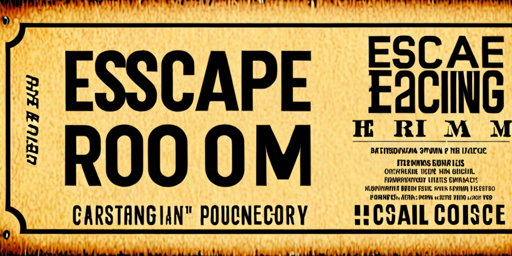 escape room poster design, scare, excited, interesting，Simple, flat style