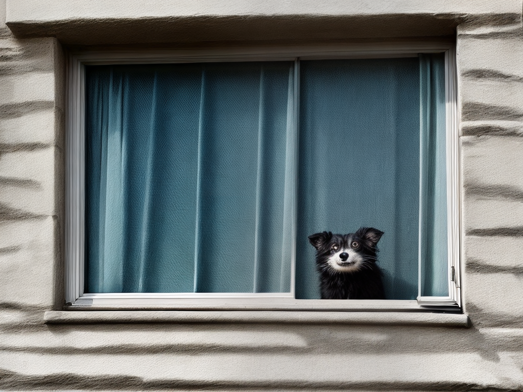 horrifying creature looking in the window