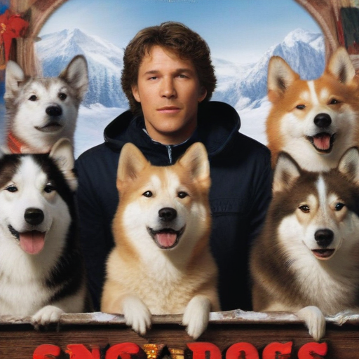 A movie poster for a movie called "snow dogs"