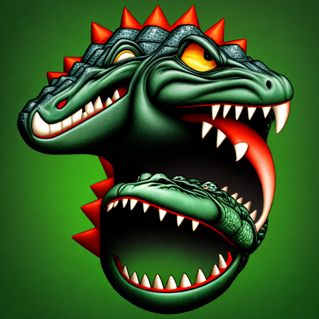 mean looking gator football logo 1 head