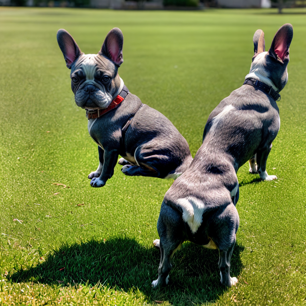 A FRENCHIE WITH WINGS FIES AROUND THE BACK YARD