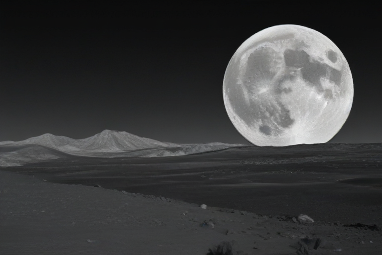 the far side of the moon with Venus in the background