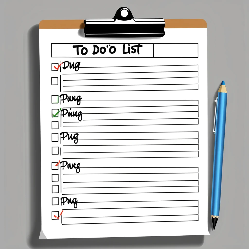 Organized To-Do List Featuring Tasks with Checkboxes for Easy Tracking