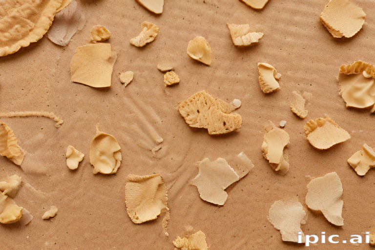 Close-Up View of Delicate, Natural Texture of Light Brown Paper Shavings
