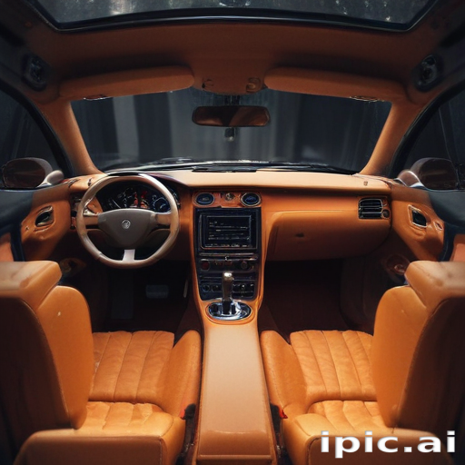 Luxurious Tan Leather Interior of a Modern Sports Car Cabin Design