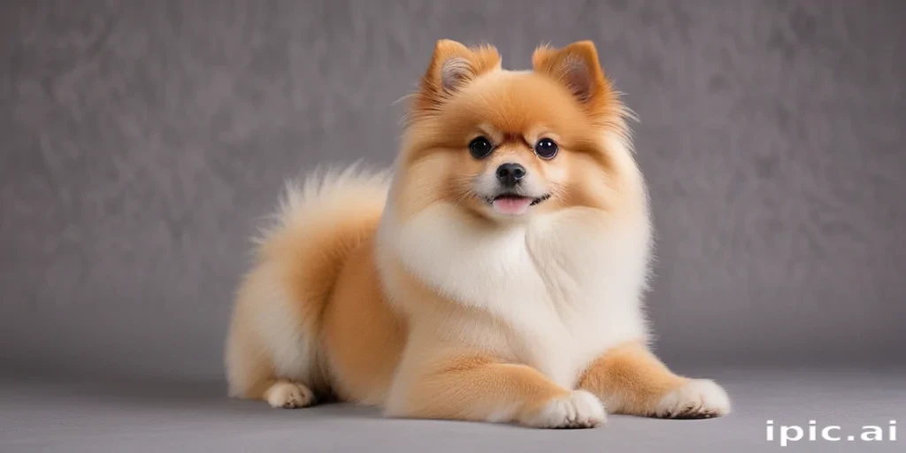 Adorable Pomeranian Dog Posing Elegantly with Soft Fur and Playful ...