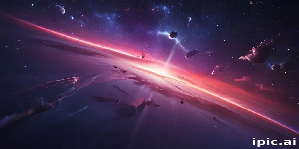Vibrant Cosmic Scene Showcasing Celestial Bodies and Ethereal Colors in ...