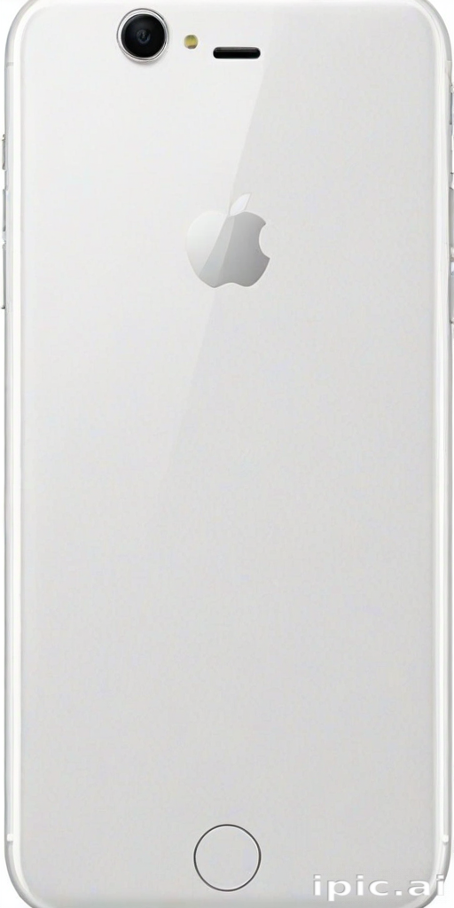 Back View of a Sleek White Apple Smartphone with Minimalist Design